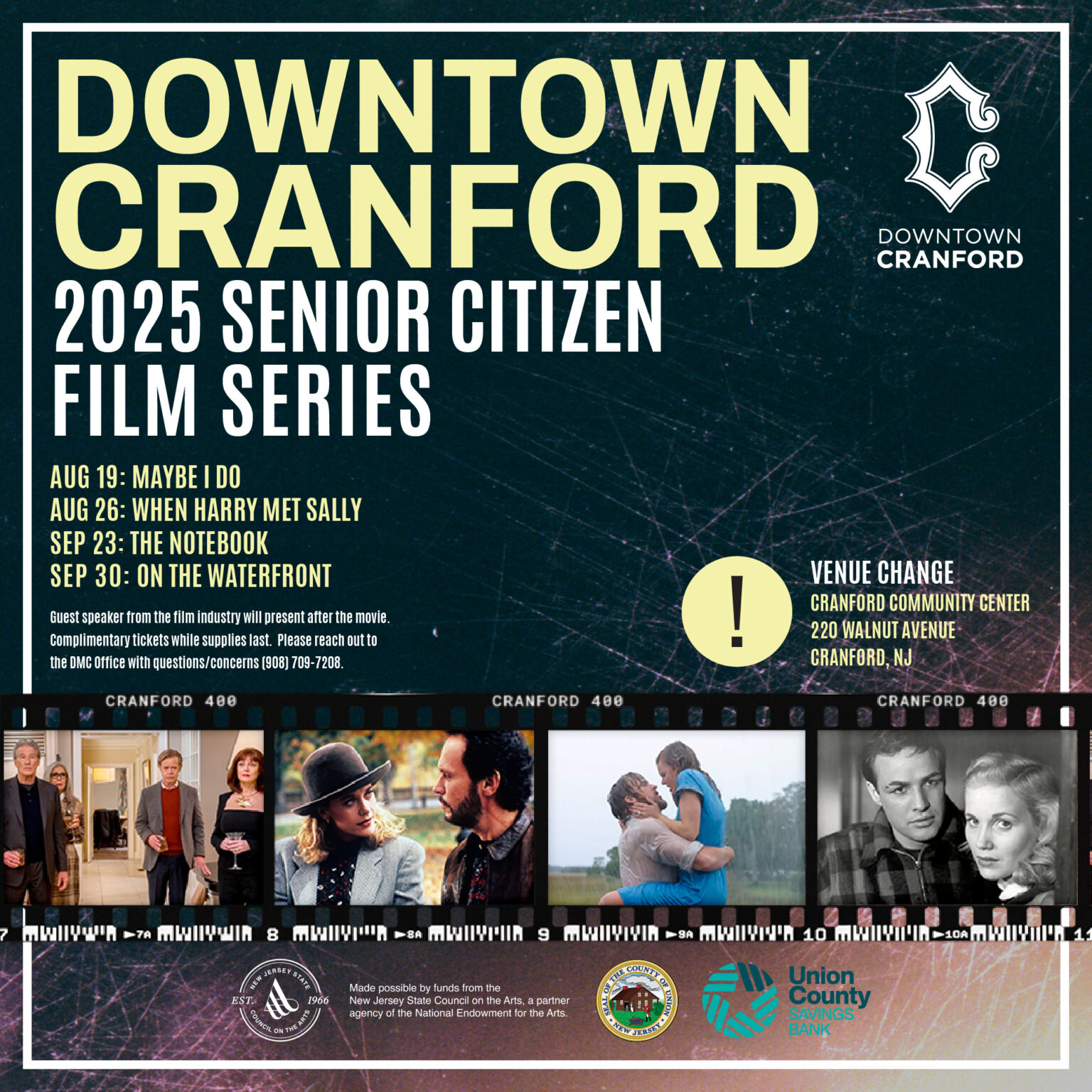 The Downtown Cranford Senior Citizen Film Series Returns This Month ...